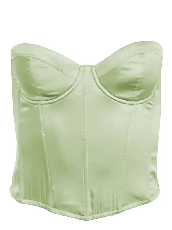 Fleur Du Mal Hamptons Bustier Top - Green