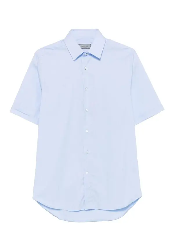 Canali Short-sleeves Shirt - Blue
