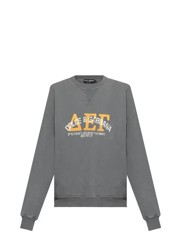Dolce & Gabbana Printed Sweatshirt - Grey