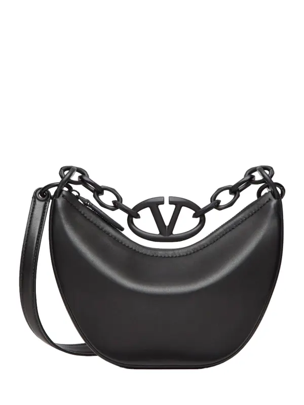 Valentino Garavani Mini Vlogo Moon Hobo Bag - Black