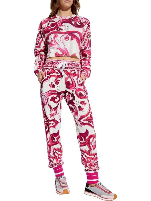 Dolce & Gabbana Majolica-print Sweatshirt - Pink