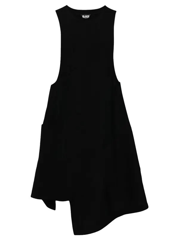 BLACK COMME DES GARÇONS Asymmetric Midi Dress - Black