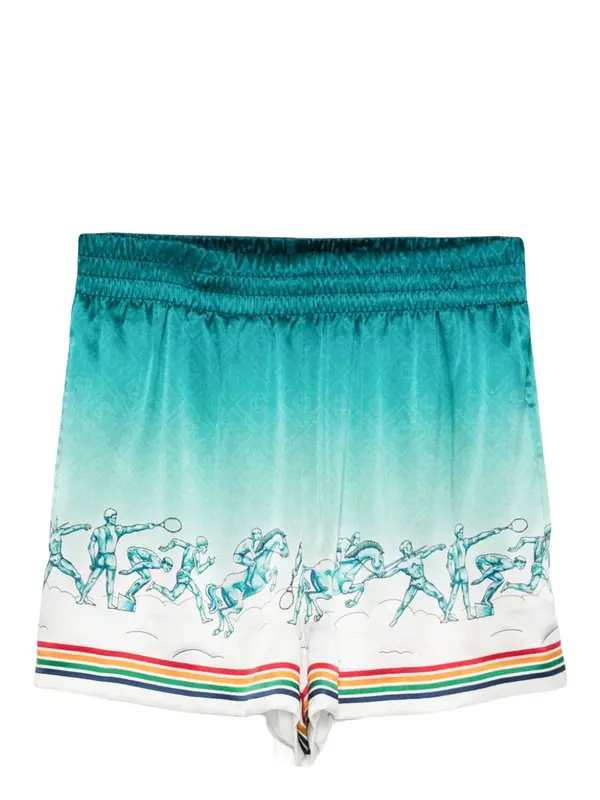 Casablanca La Deesse Du Stade Shorts - Blue