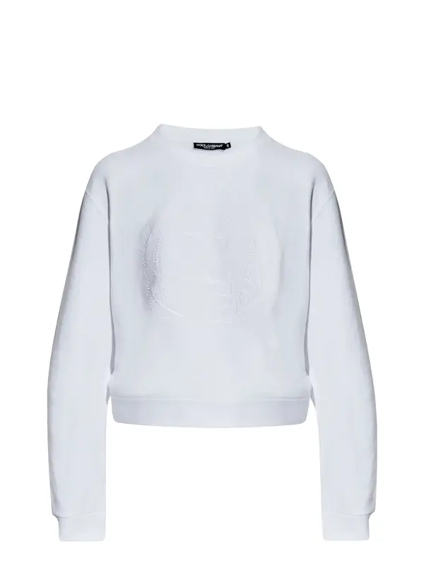 Dolce & Gabbana Logo-embroidered Sweatshirt - White