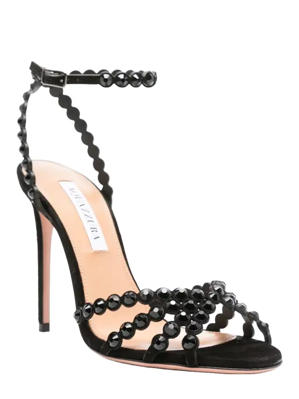 AQUAZZURA 105mm Tequila Sandals - Black