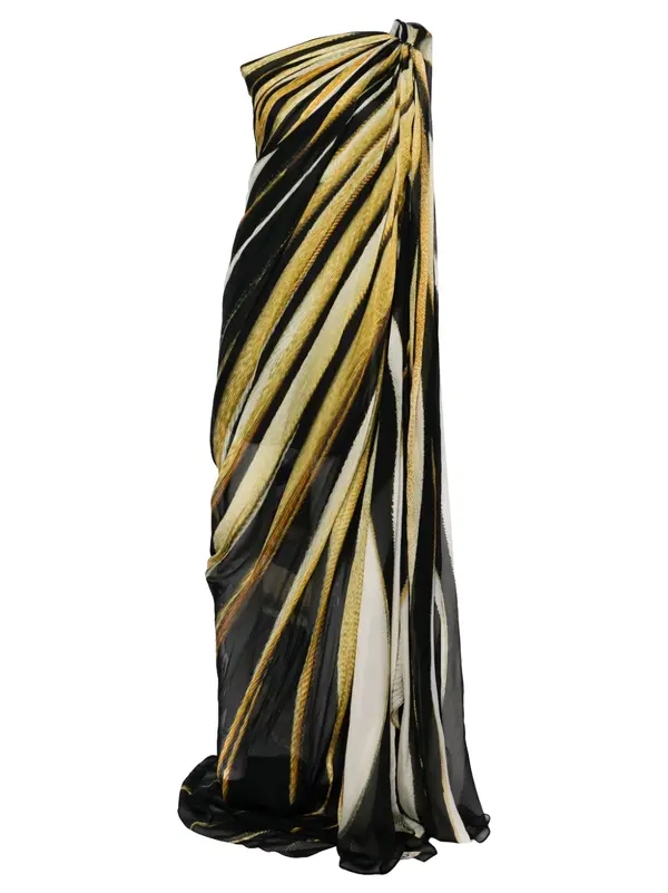 Roberto Cavalli Graphic-printed Maxi Dress - Black