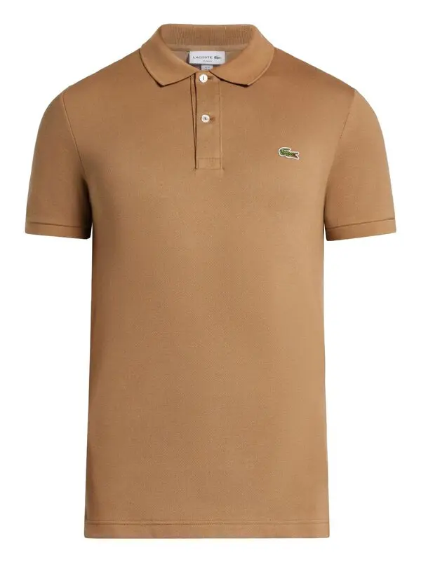 Lacoste Logo-patch Polo Shirt - Brown