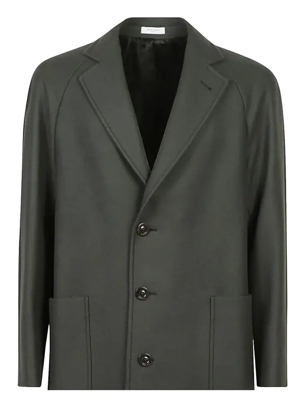 Boglioli Notched-lapels Single-breasted Coat - Green