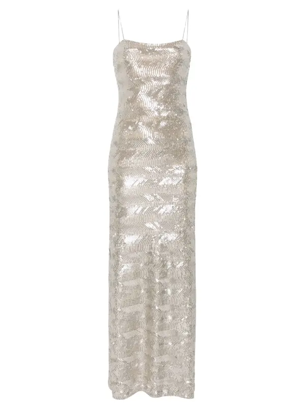 FORTE_FORTE Sequinned Maxi Dress - Grey