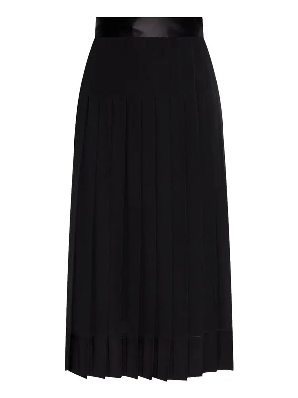 Dolce & Gabbana Pleated Mid-length Skirt - Black