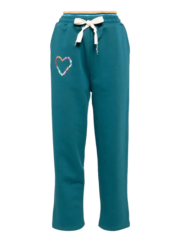 Mira Mikati Embroidered Double-waistband Jogger - Green