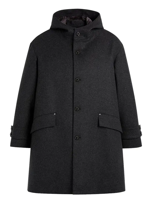 Mackintosh Humbie Wool Coat - Grey