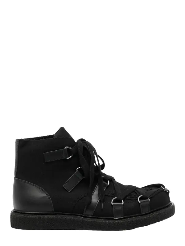 Yohji Yamamoto Lace-up Ankle Boots - Black