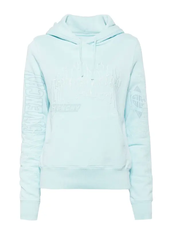 Givenchy Logo-embroidered Hoodie - Blue