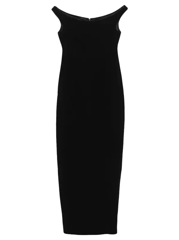 TOTÊME Curved Off-shoulder Maxi Dress - Black