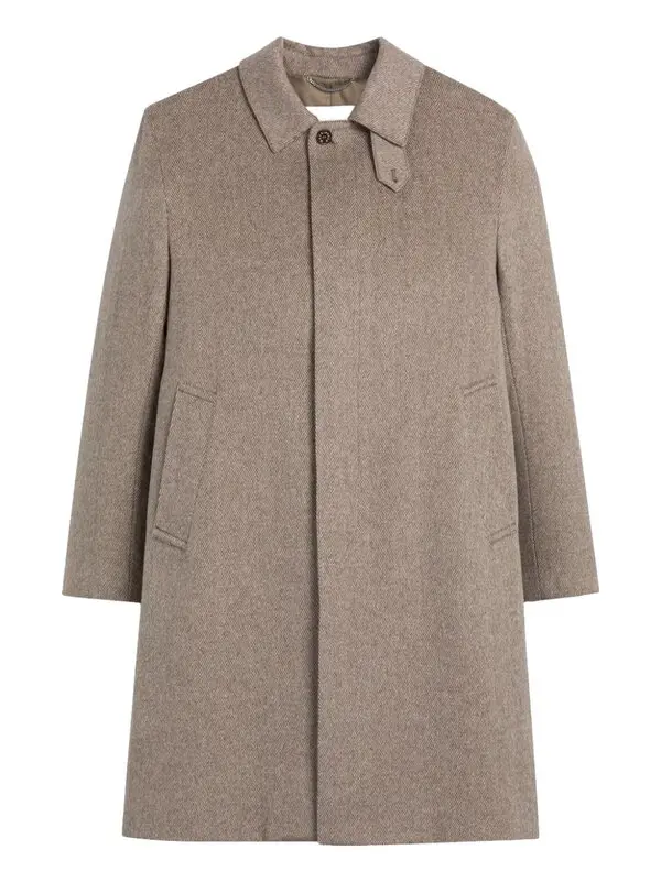 Mackintosh Dunkeld Herringbone Coat - Neutrals