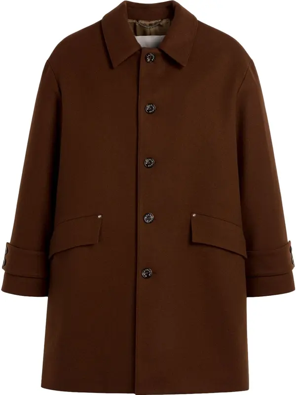 Mackintosh Humbie Wool Coat - Red