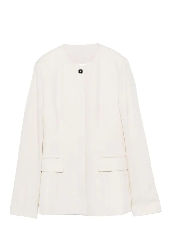 TOTEME Collarless Cinched Jacket - White