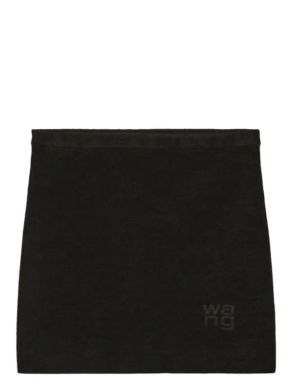 Alexander Wang Logo-embossed Mini Skirt - Black