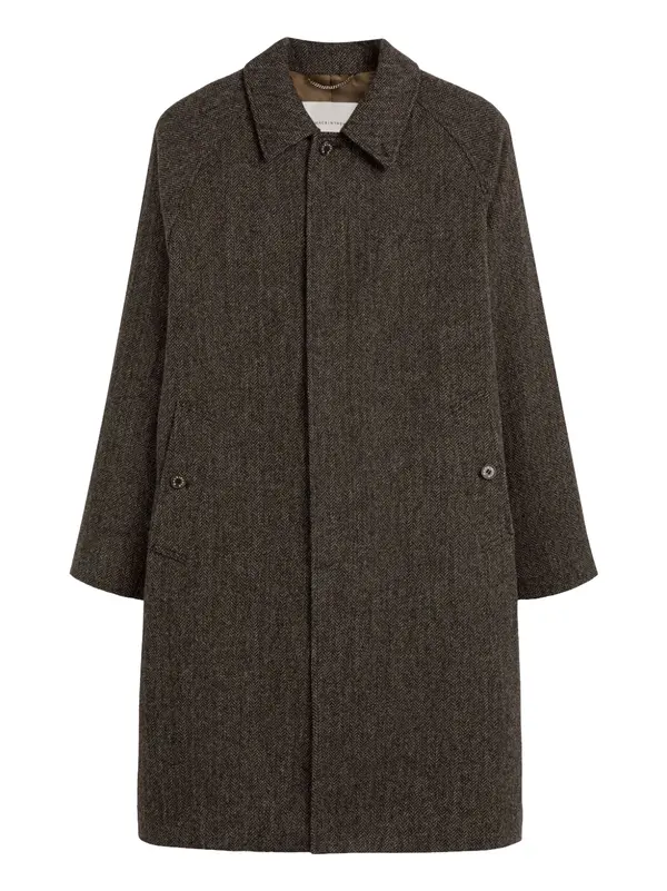 Mackintosh Belford Checked Coat - Brown
