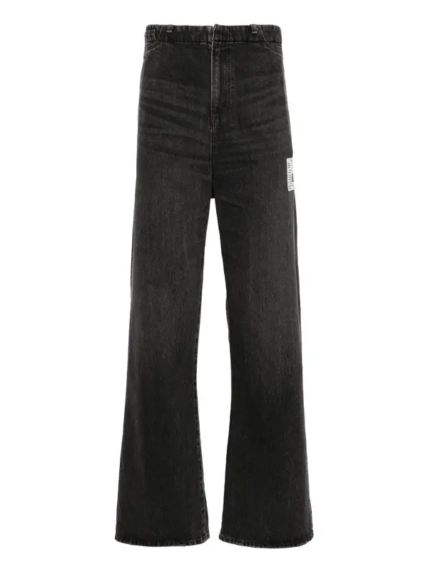 Mihara Yasuhiro Easy Waist Wide Leg Jeans - Grey