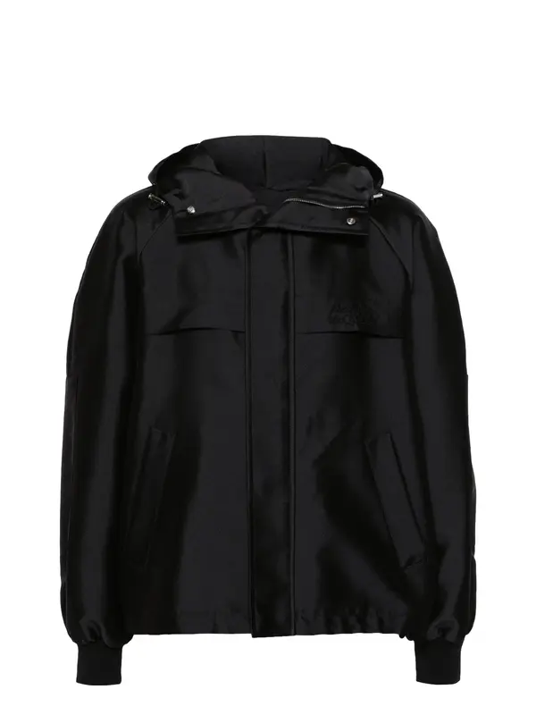 Alexander McQueen Embroidered-logo Jacket - Black