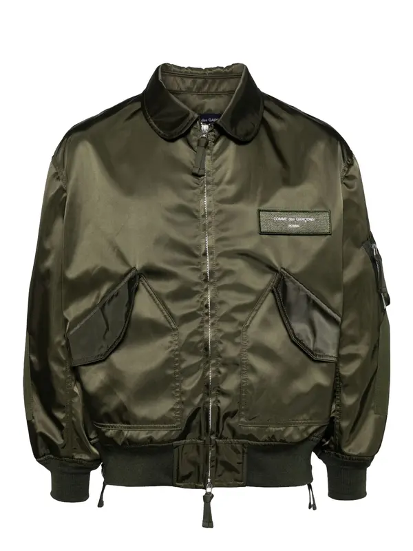 Comme Des Garçons Two-way Zip Jacket - Green