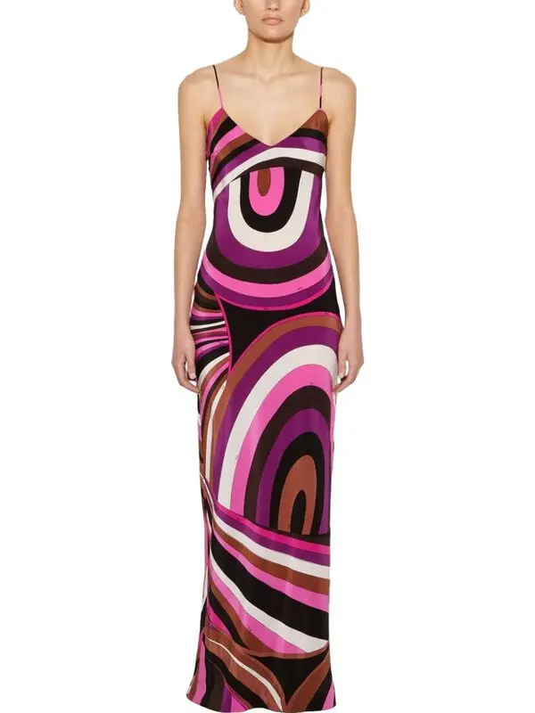 Emilio Pucci Iride-print Silk Dress - Purple