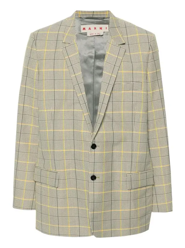 Marni Microcheck Blazer - Yellow