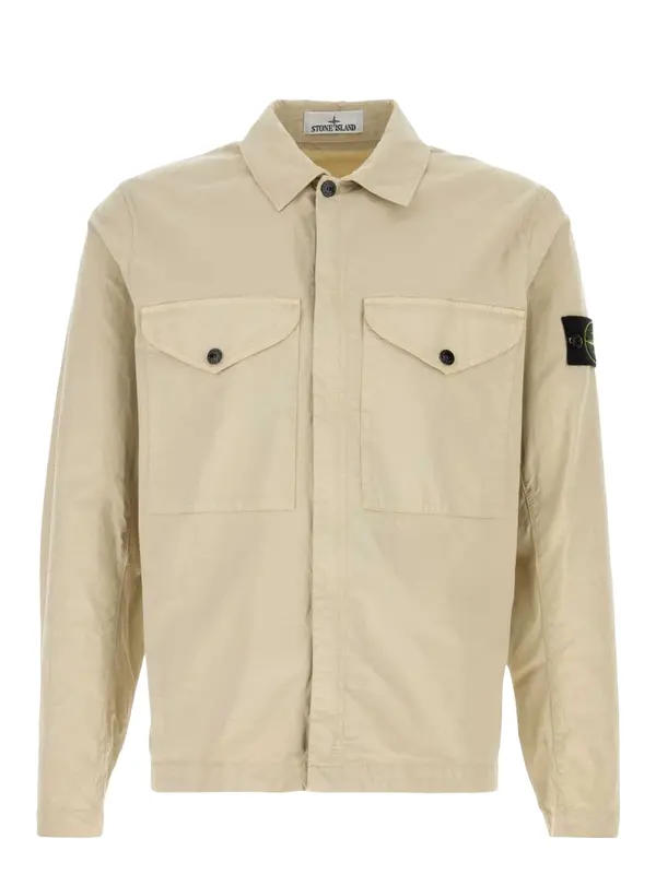 Stone Island Stretch-twill Shirt Jacket - Neutrals