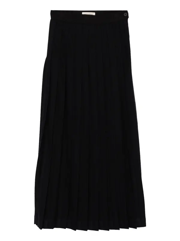 GENTRYPORTOFINO Pleated Maxi Skirt - Black