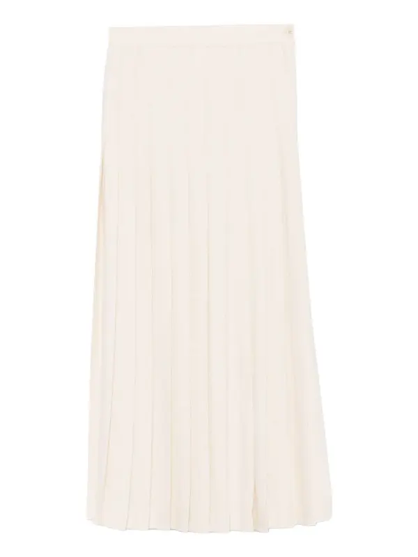 GENTRYPORTOFINO Pleated Maxi Skirt - Neutrals
