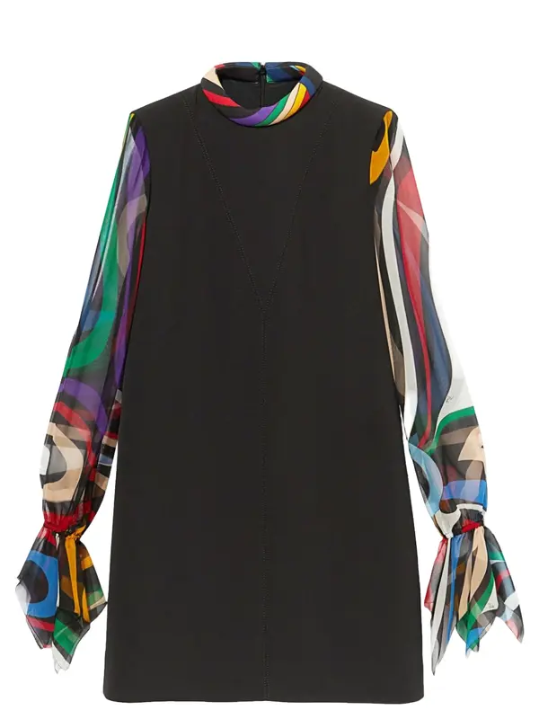 Emilio Pucci Marmo-print Mini Dress - Black
