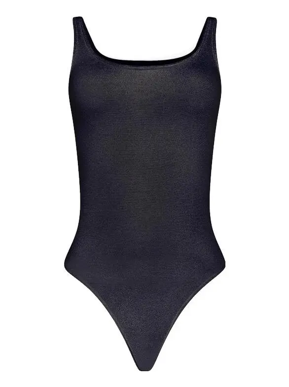 Wolford Jamaika Cotton-blend Stretch Bodysuit - Deep Night