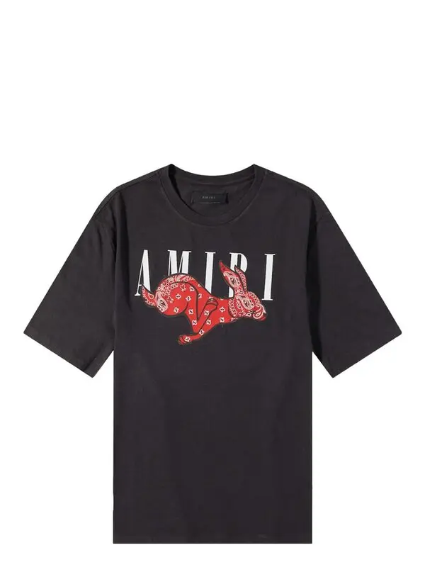Amiri Cny Rabbit Logo Tee Shirt Tee Shirt - Black