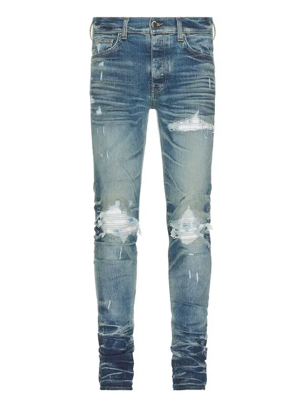 Amiri Bleached Ma Paisley Mx1 Jeans - Honeycomb/indigo