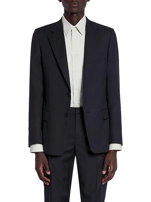 LANVIN Single-breasted Flap Pockets Jacket - Black