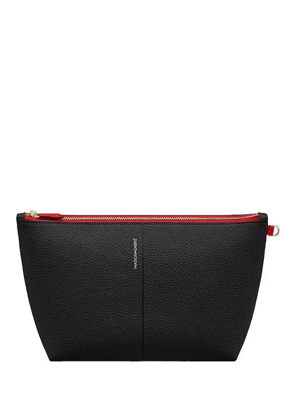 MAISON DE SABRE Medium Leather Pouch - Rouge Noir