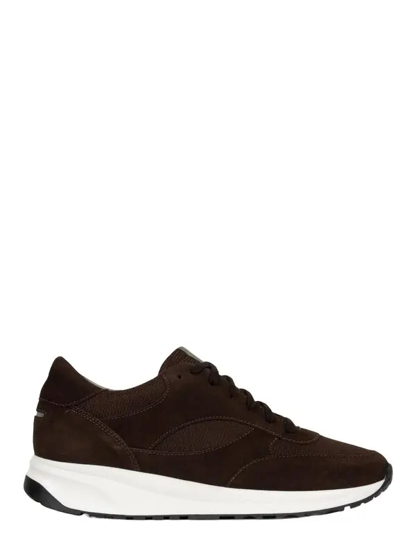 UNSEEN Suede And Mesh Rozel Sneakers - Brown/white