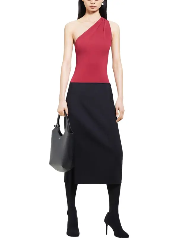 COURREGES Slash Asymmetrical Top - Red