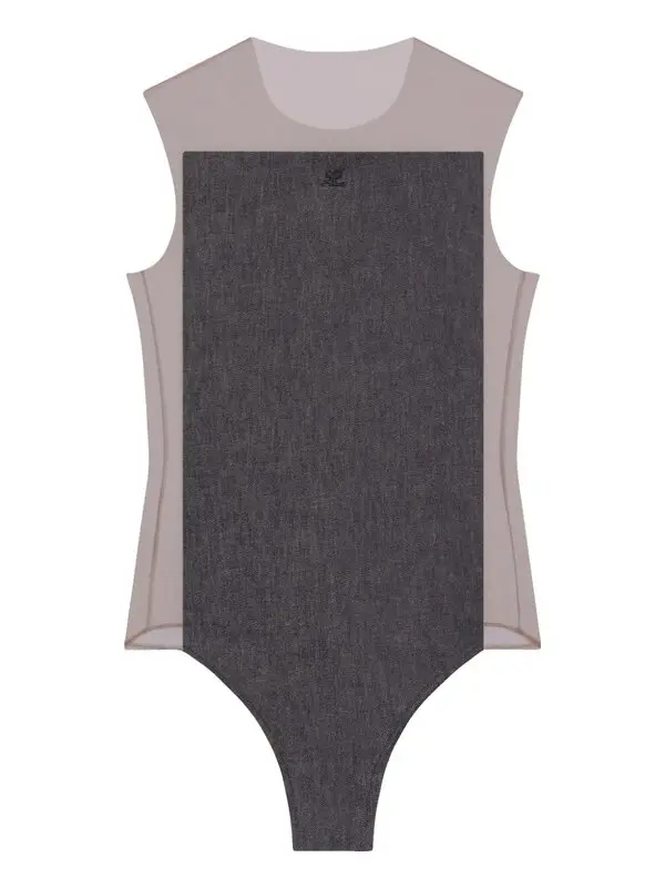 COURREGES Illusion Bodysuit - Brown