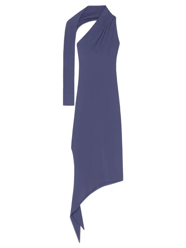 COURREGES Slash Crepe Maxi Dress - Blue
