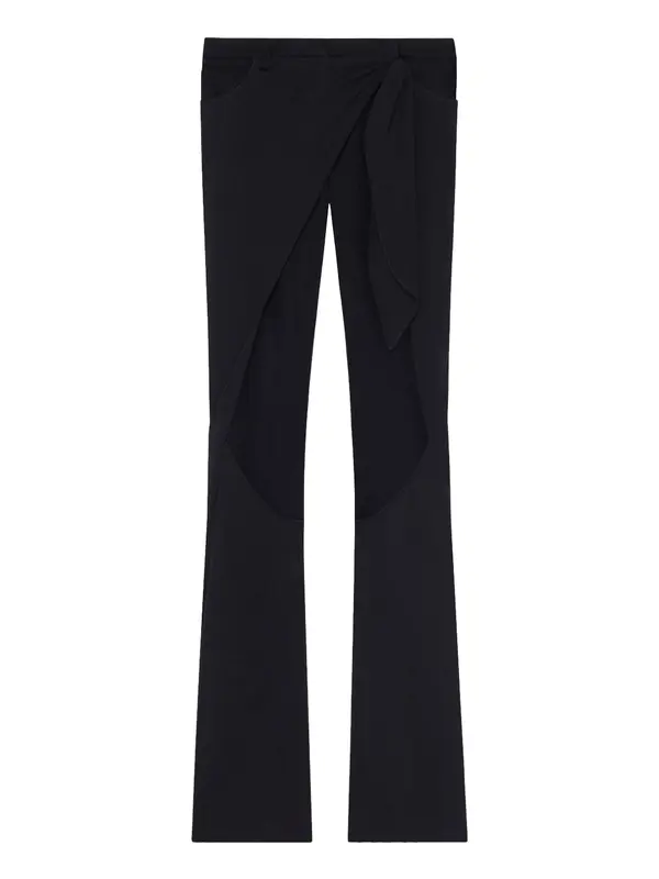 COURREGES Wrap-design Flared Jeans - Black