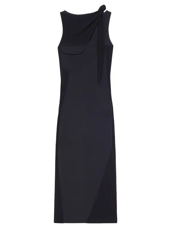COURREGES Draped Midi Dress - Black