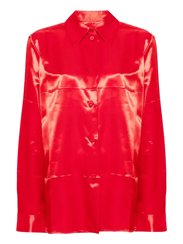 JIL SANDER Diagonal Shirt - Red