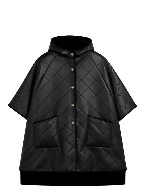 Mackintosh Lyness Quilted Poncho - Black