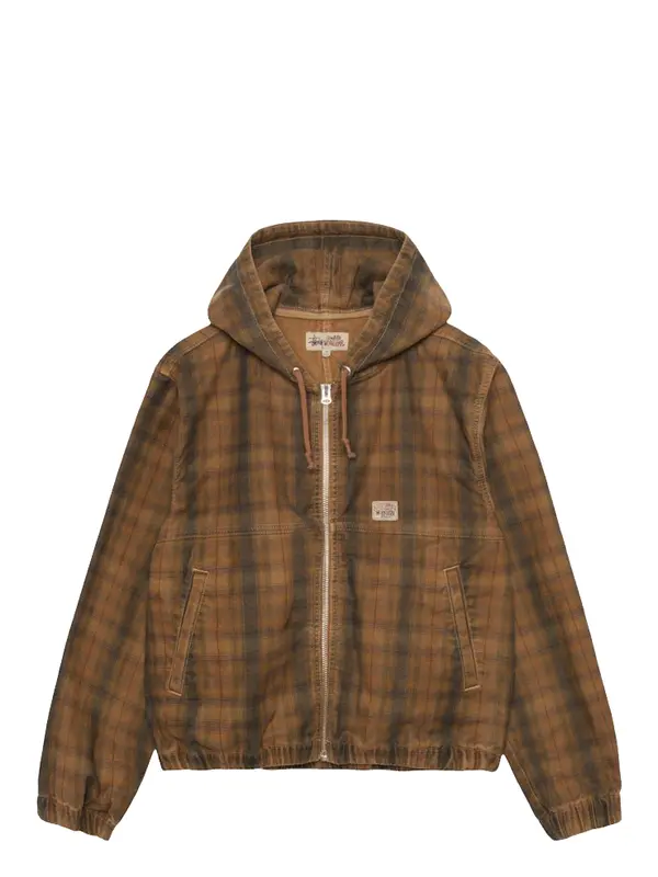 StÜssy Unlined Plaid Work Jacket - Brown