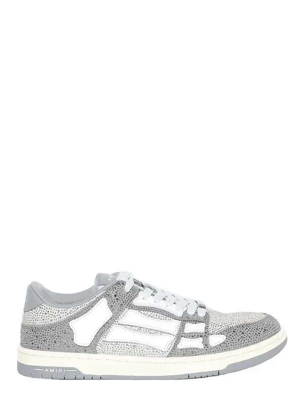 Amiri Crystal Skel Top Low Sneakers - Grey