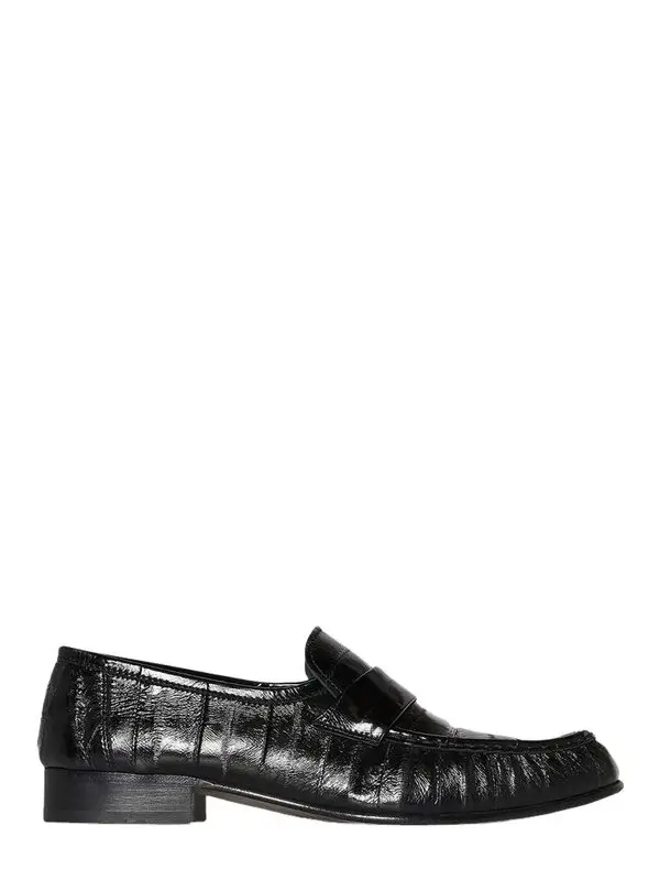 THE ROW Soft Leather Loafer - Black