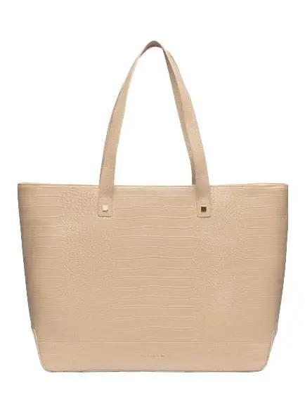 MODERN PICNIC The Tote - Cream Croc
